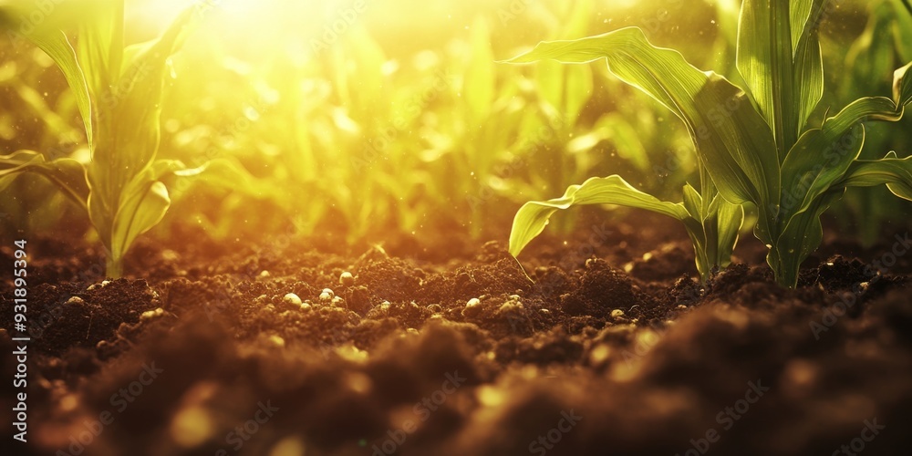 Sustainable Agriculture: AI-Generated Abstract Cornfield with ...