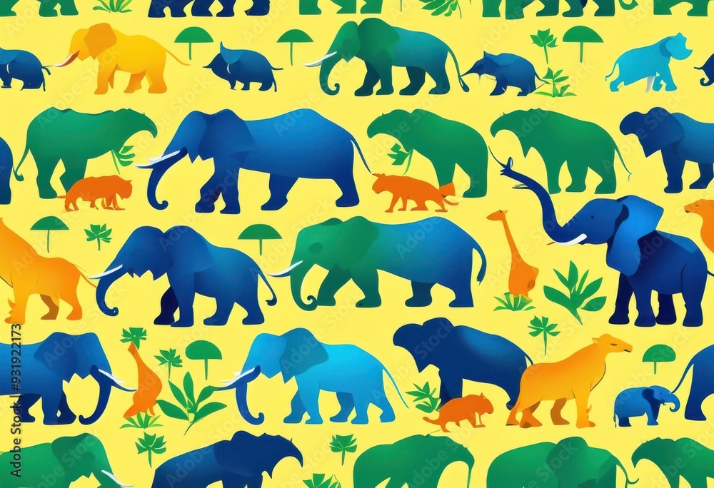 colorful engaging animal silhouettes ideal educational materials ...