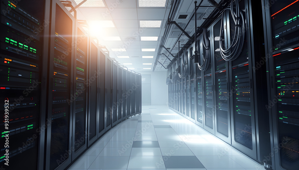 Data center and network devices in high performance operation. based ...