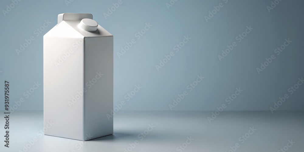 Milk carton with blank label for customizable branding, milk, carton ...
