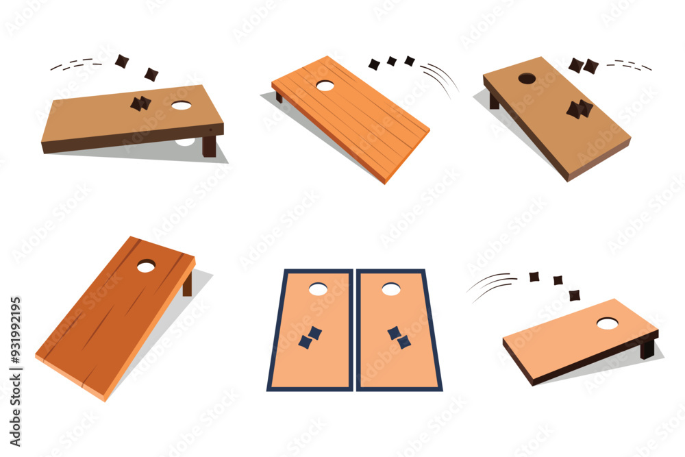 Cornhole Boards Clip Art Illustration Most Biggest Bundle Set, Unique ...