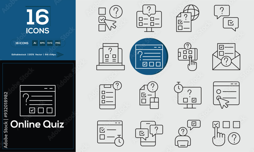 Online Quiz Set of high-quality icons that are suitable for Sadness ...