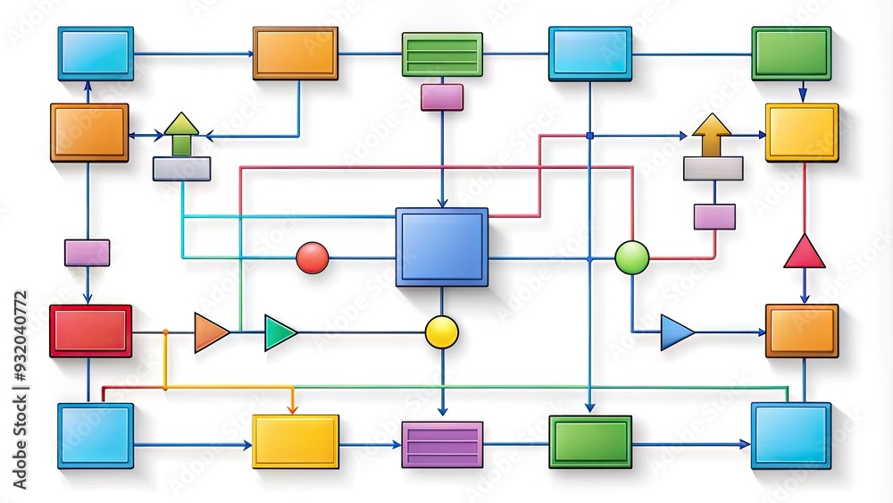 Colorful Unified Modeling Language (UML) diagram illustrating classes ...