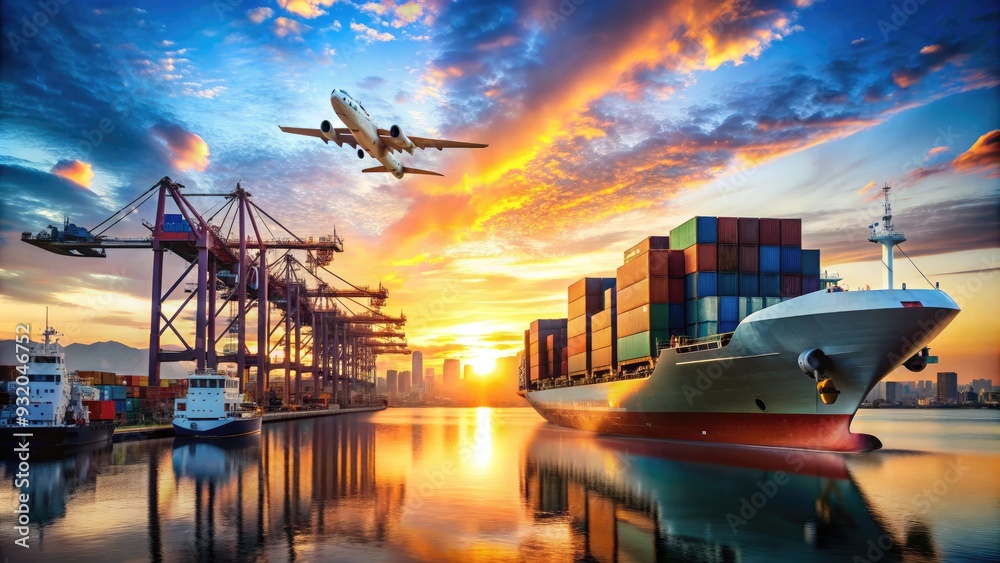 Container ships and cargo planes move goods across the globe ...