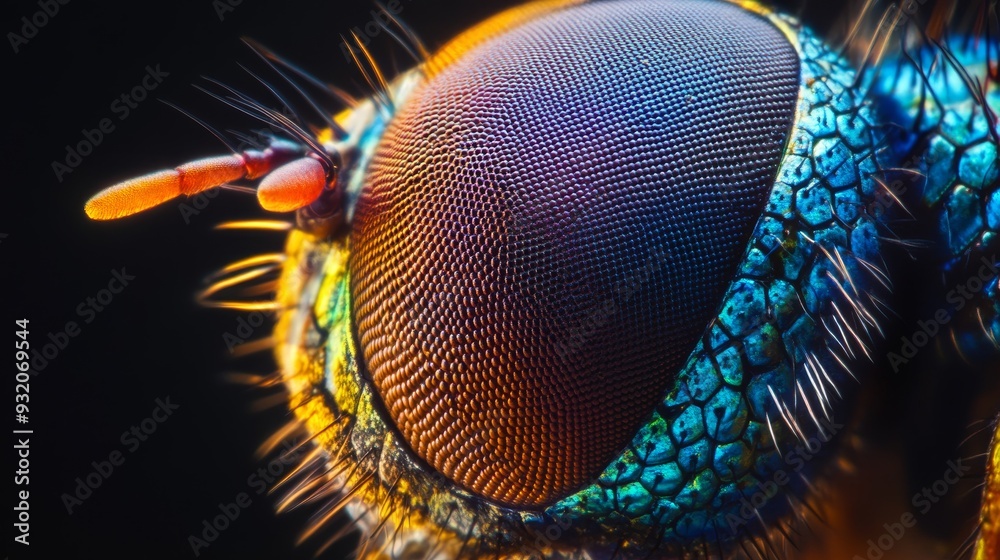 Macro Photography of a Fly's Eye - A close-up shot revealing the ...