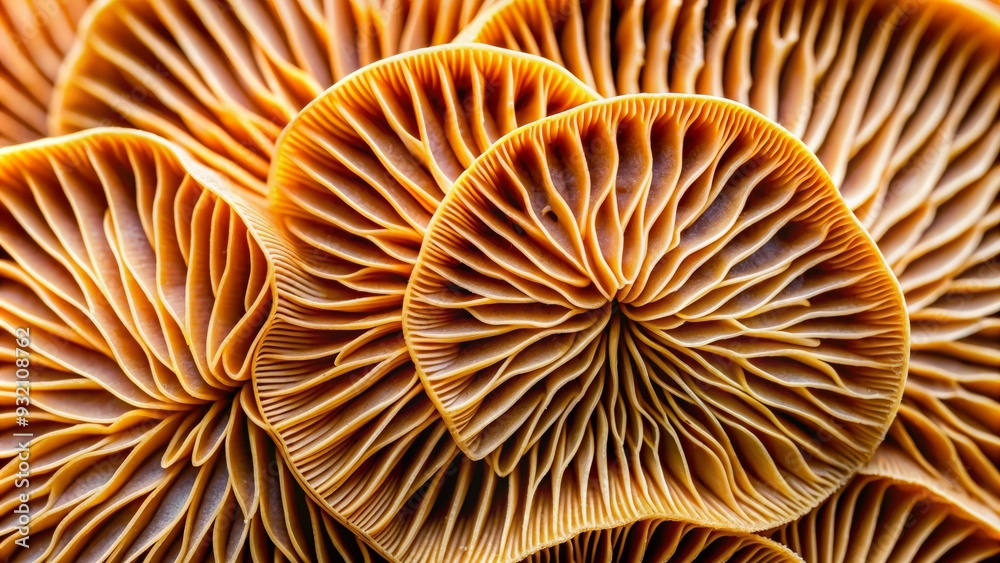 Mushroom Gills Macro Photography A Detailed Look at the Structure of ...
