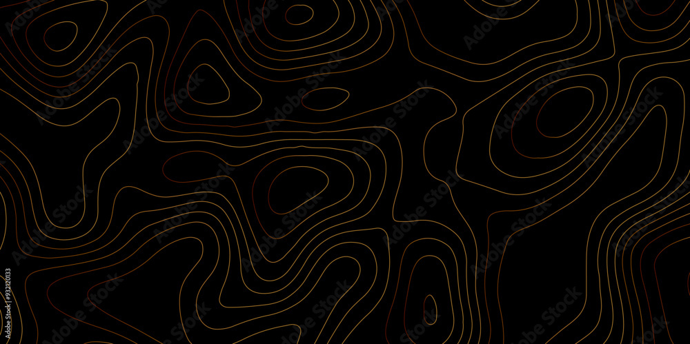 black simple topography design with slim stroke vector format ...