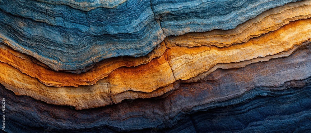Photo & Art Print Earthy sedimentary layers background with well ...