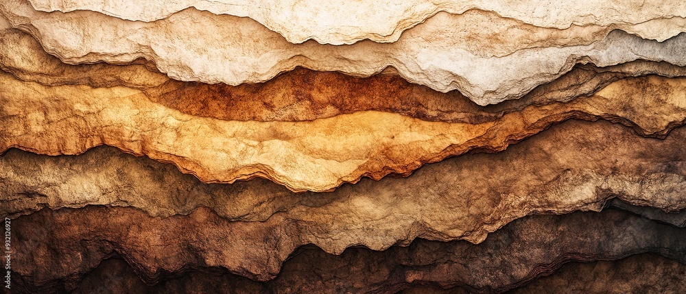 Rich sedimentary layers background featuring complex geological ...