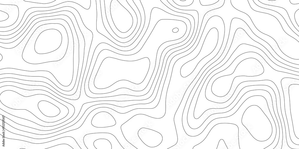 White simple topography design with slim stroke vector format ...