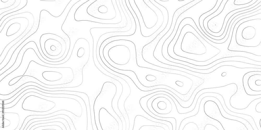 White simple topography design with slim stroke vector format ...