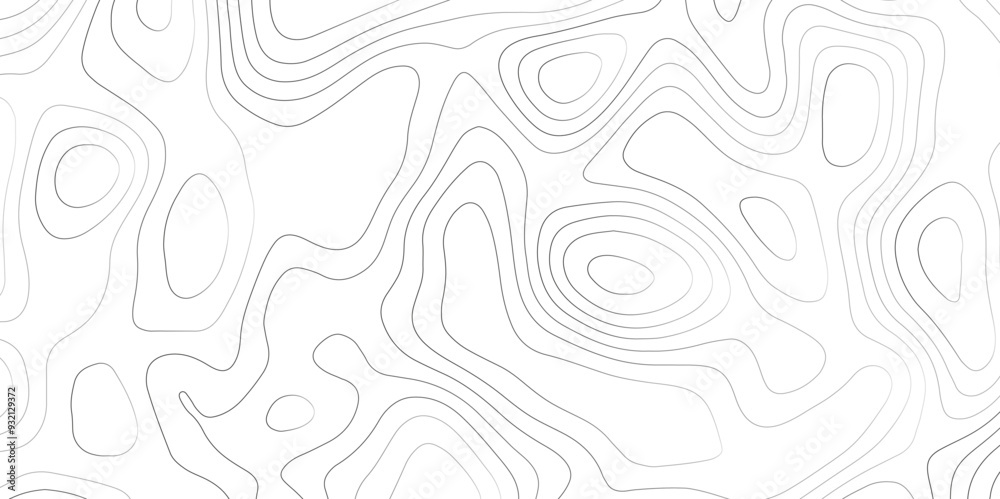White simple topography design with slim stroke vector format ...