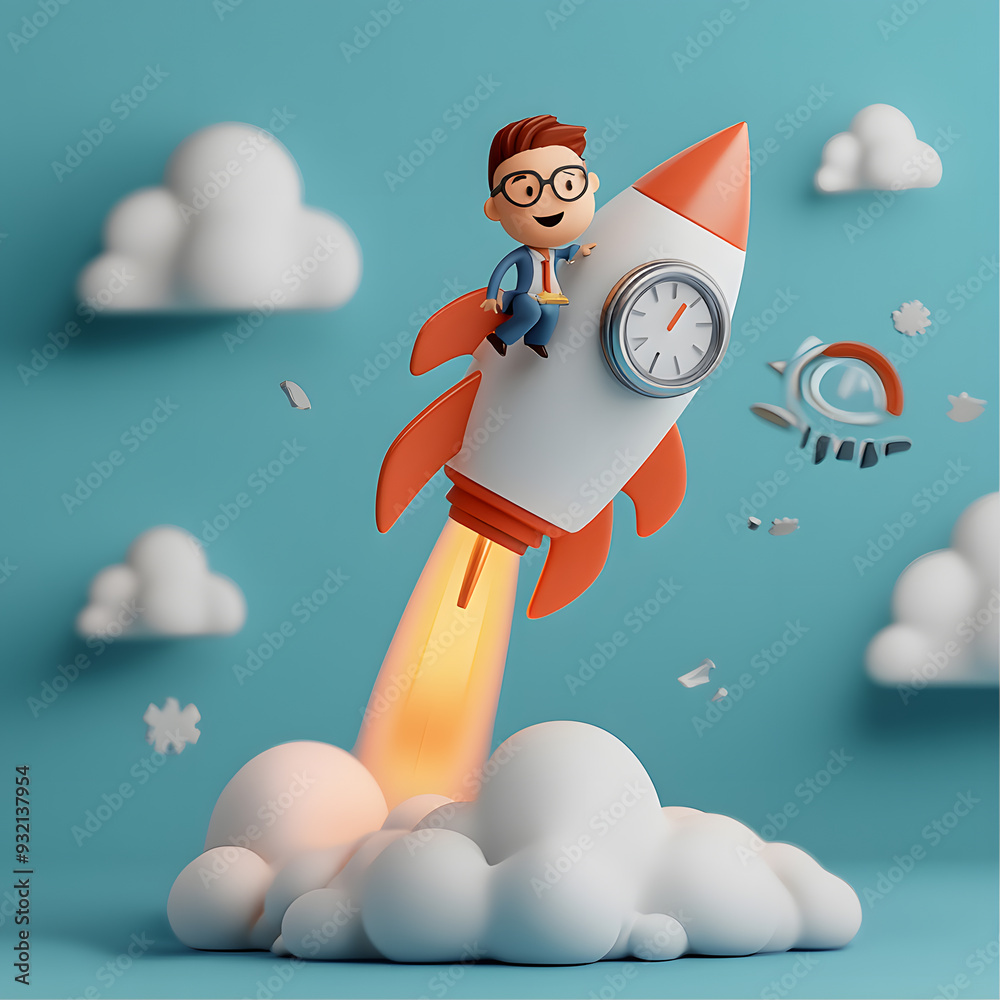 Product Launches Showcasing New Products with 3D Business Cartoons ...