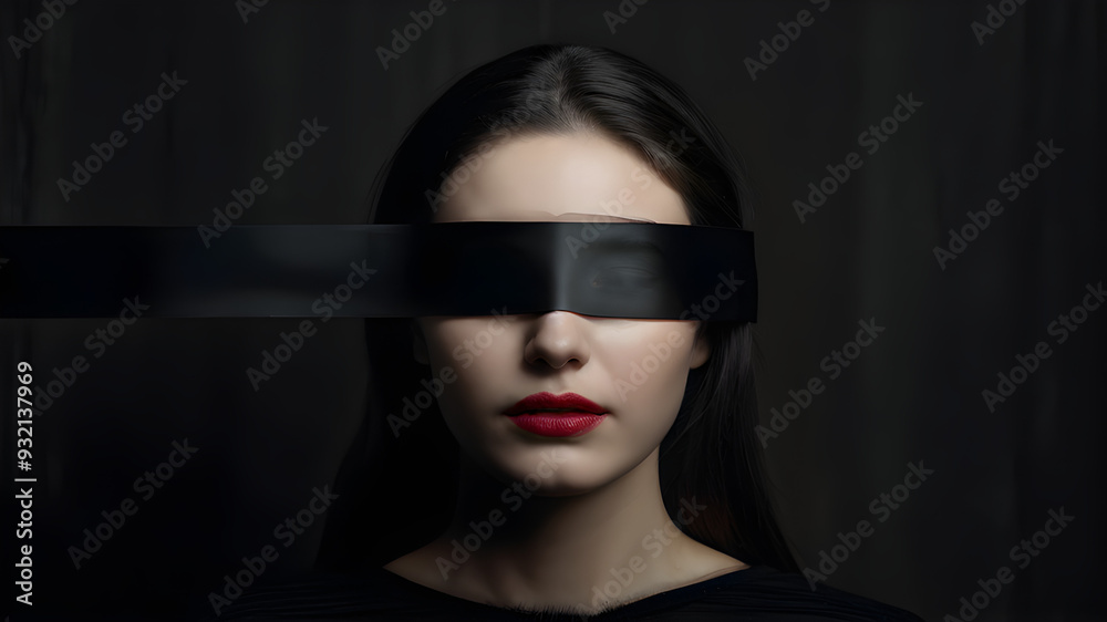 Black Censorship Bar Covering Eyes for Surveillance Privacy Protection ...