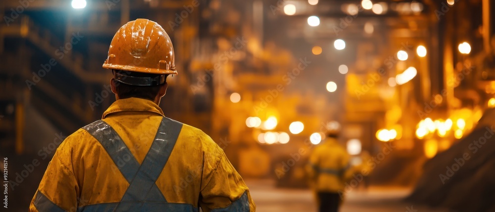 High-standard mining site safety showcasing workers in safety gear ...