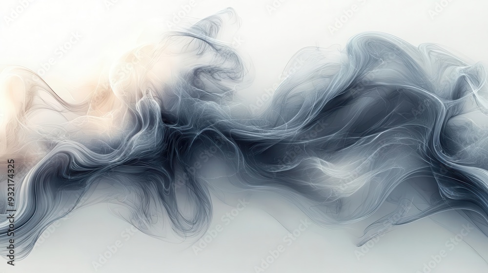 futuristic 3d texture of swirling liquid smoke frozen in motion ...