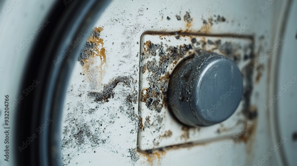 washing machine. Close-up of the fabric conditioner and detergent ...