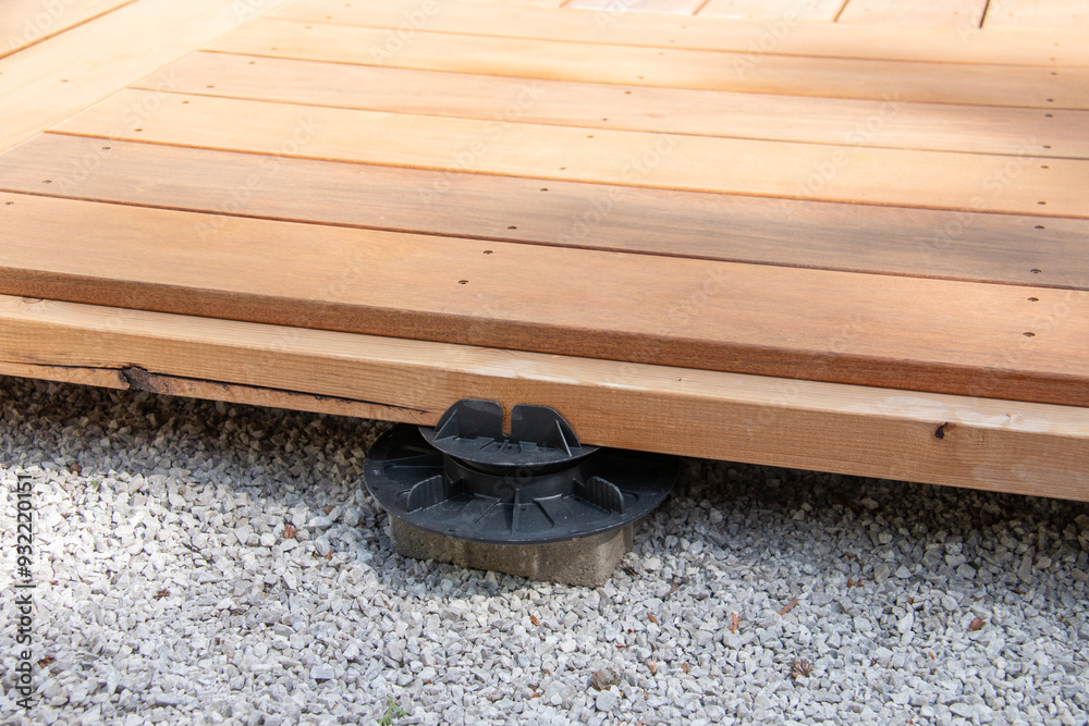 Deck building in progress, rectification tuff block adjustable deck ...