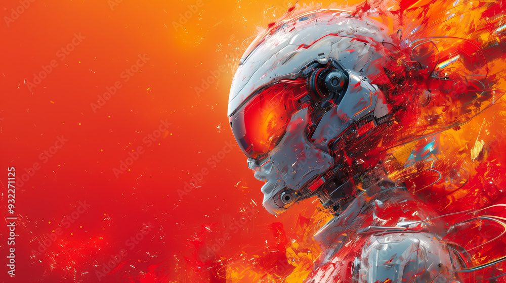 Person Wearing High Tech Helmet, Invisible behind Technology, Anonymous ...