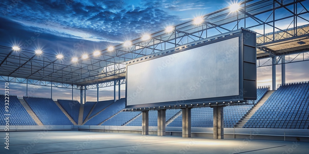 Sports arena billboard mockup for showcasing brand or sponsorship ...