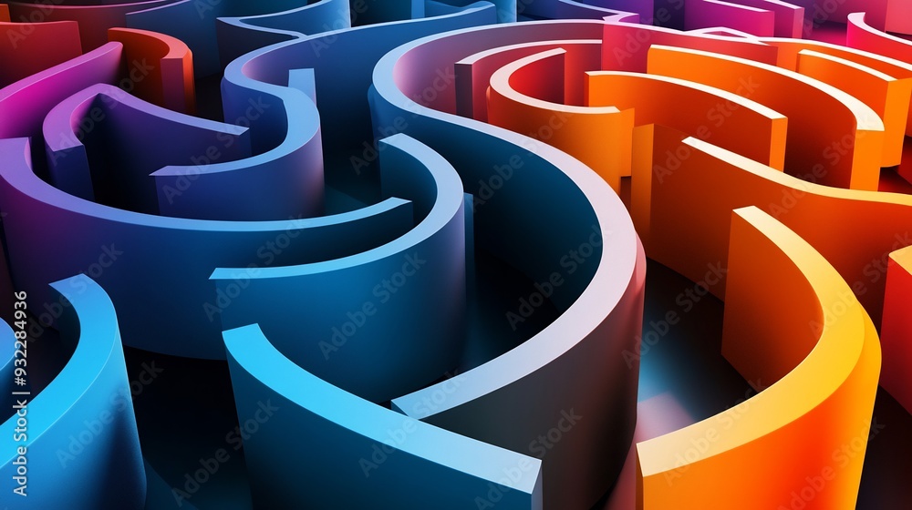 Abstract depiction of strategic decisionmaking and scenario planning ...