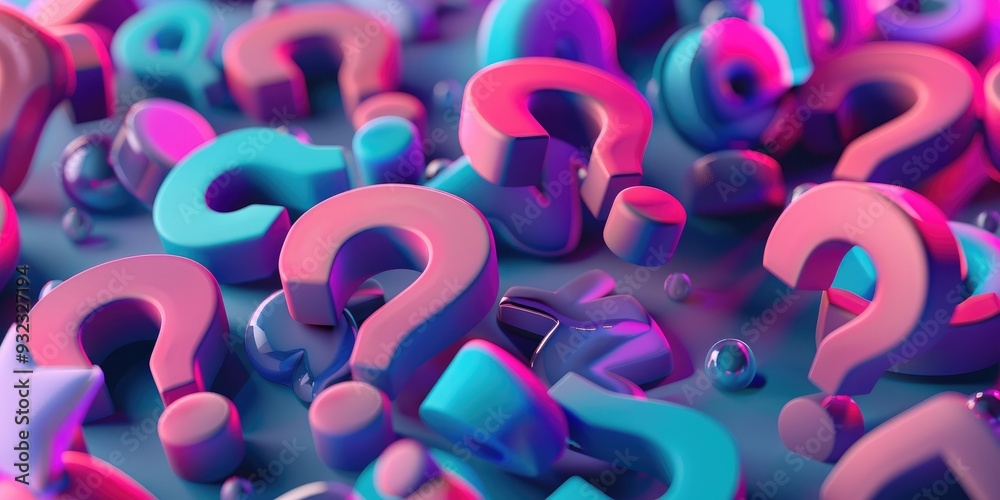 Said something with a funky font and question marks around it Stock ...