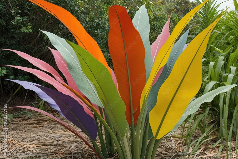 Vivid 3D Visualization of Poa Labillardier Plant Showcasing Natural ...