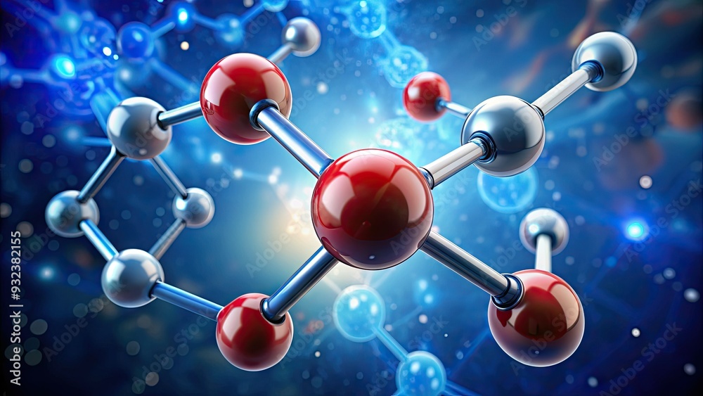 Illustration of a hydrogen molecule's chemical structure, depicting two ...