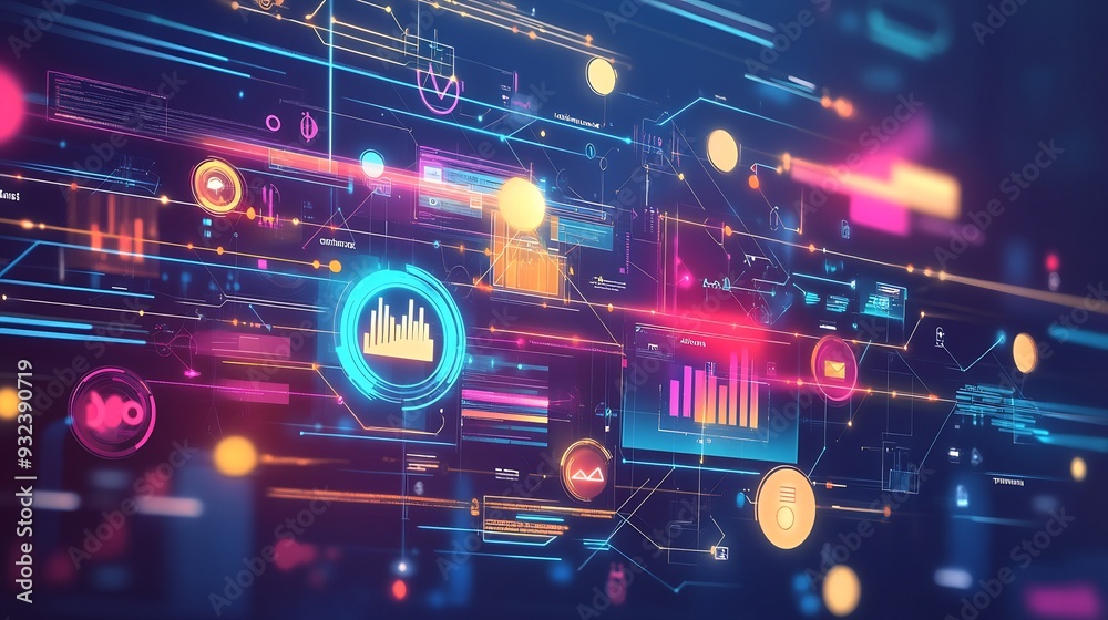 Conceptual representation of digital marketing strategies highlighting ...