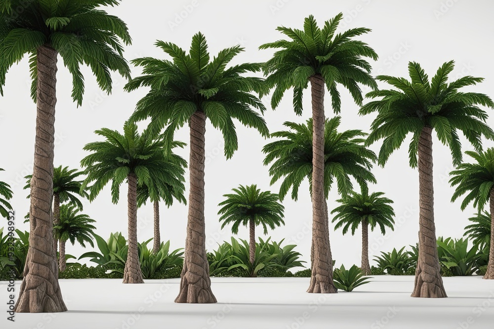 Realistic 3D Visualization of Multiple Michelia Alba Trees in a ...