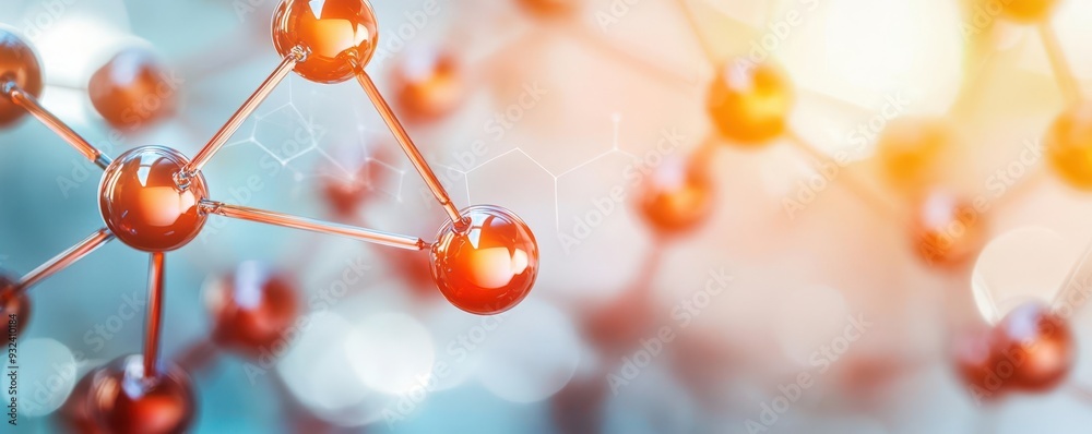 Chemical bonding, holographic inorganic compound analysis, futuristic ...