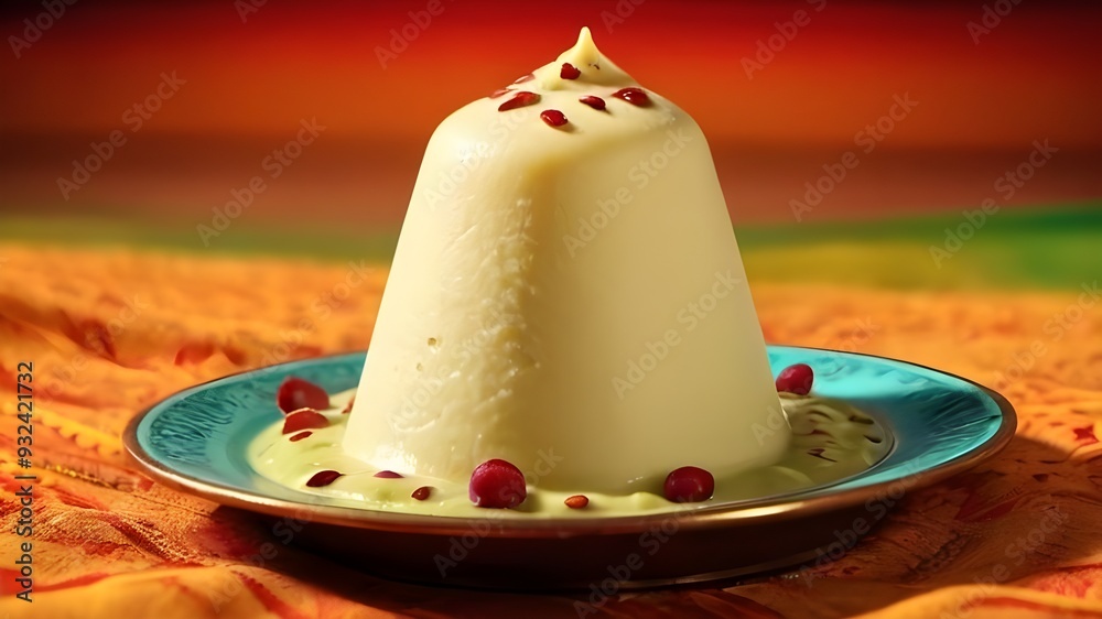 A close-up, 3D and HD image of Asian traditional sweet Malai Kulfi ...