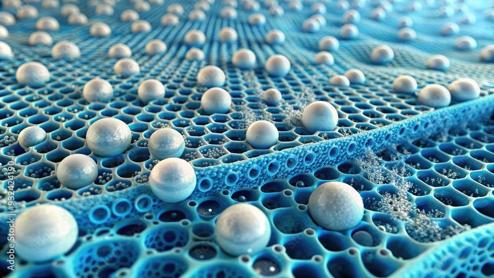 Microscopic view of a semipermeable membrane filter used in water ...
