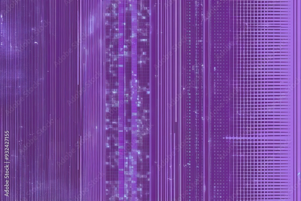 Retro VHS Scanline Overlay with Light Purple TV Signal Static Noise ...