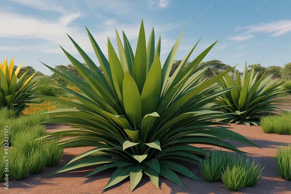High-Resolution 3D Visualization of Poa Labillardieri in Its Natural ...
