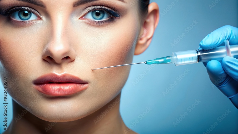 Cosmetic botox injection filling syringe with botulinum toxin, medical ...