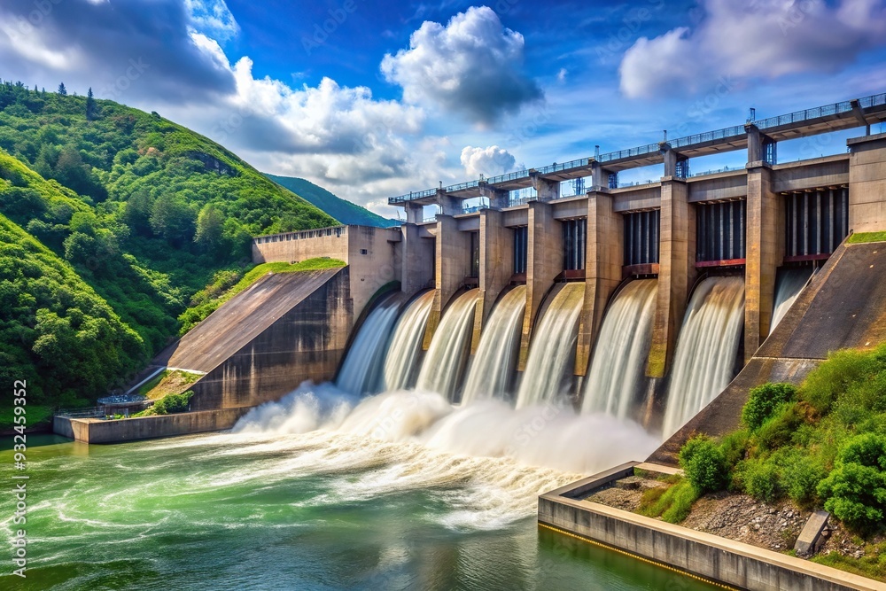 Foto de hydropower plant, renewable power, natural resources ...