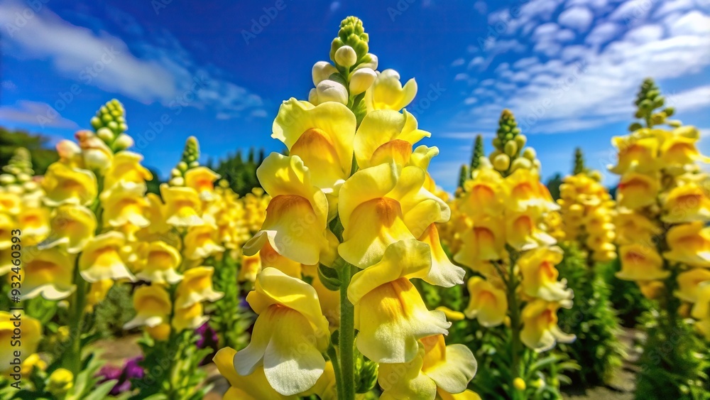 nature, A close up photograph of vibrant yellow Snapdragons also known ...