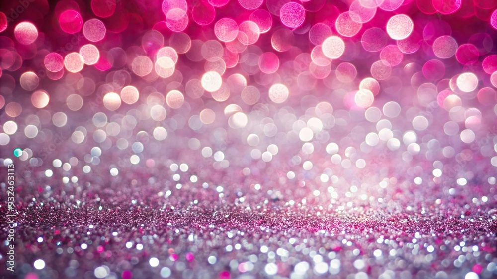 Gradient white and pink glitter bokeh texture background with a fisheye ...