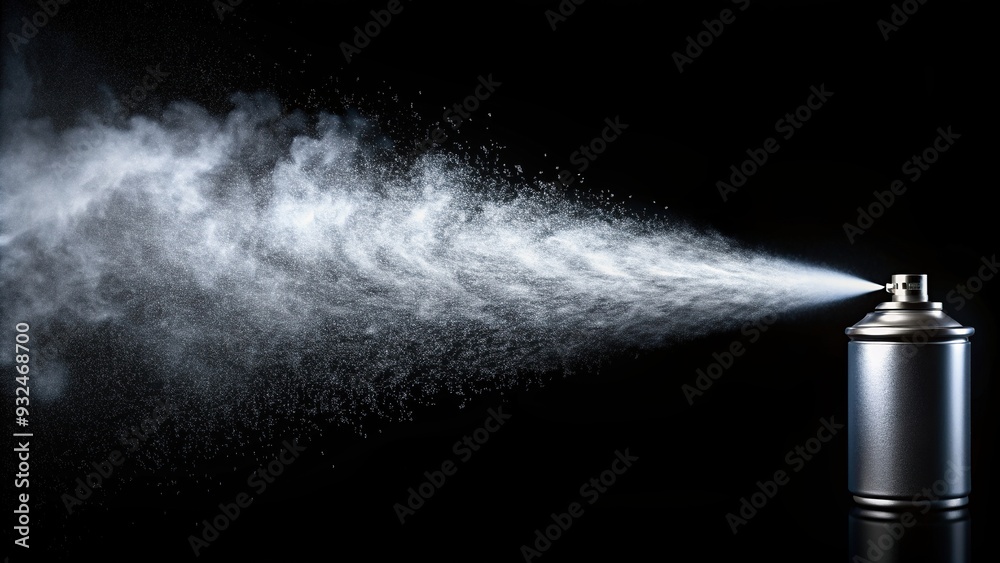 black background,spray mist, sprayer, atomizer, splash, macro, mist of ...