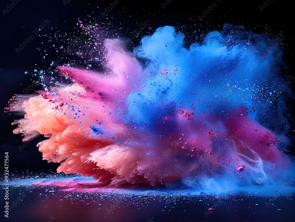 Color powder splash rainbow background paint holi smoke colour abstract ...