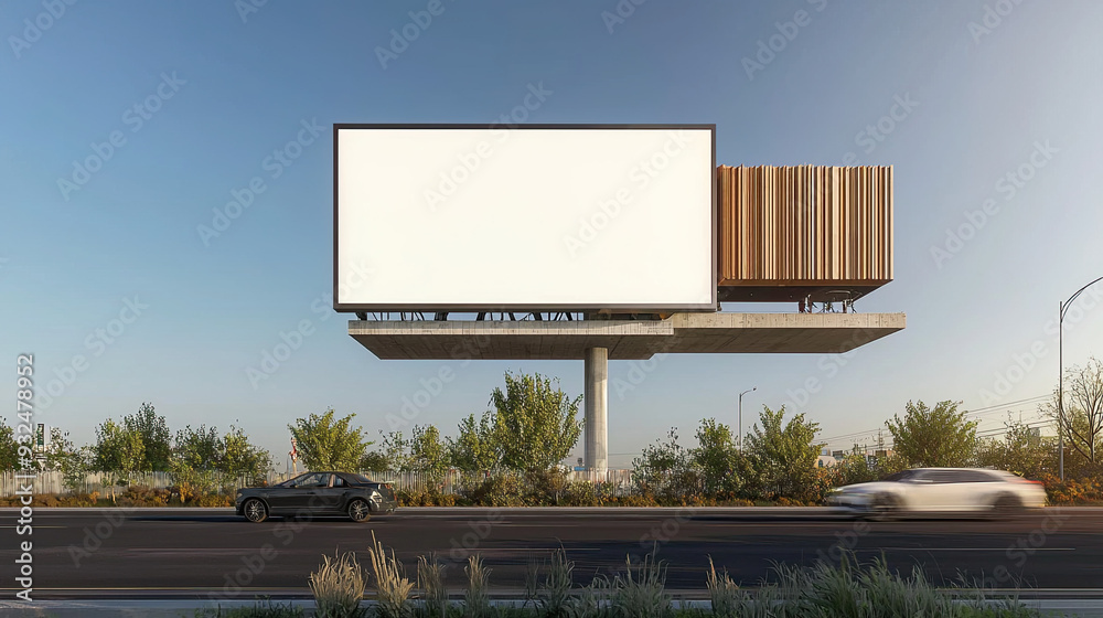 Large Billboard Advertisement and Marketing Mockup on Modern Building ...
