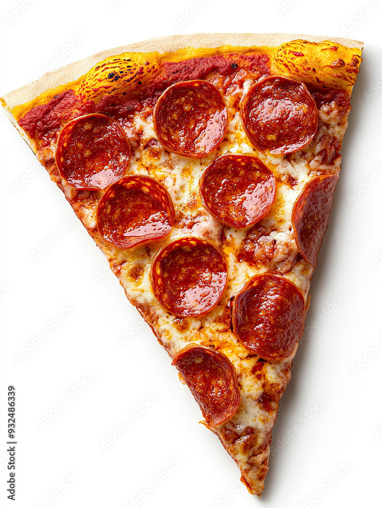 Slice of Pepperoni Pizza Isolated on White Background – Classic Pizza ...