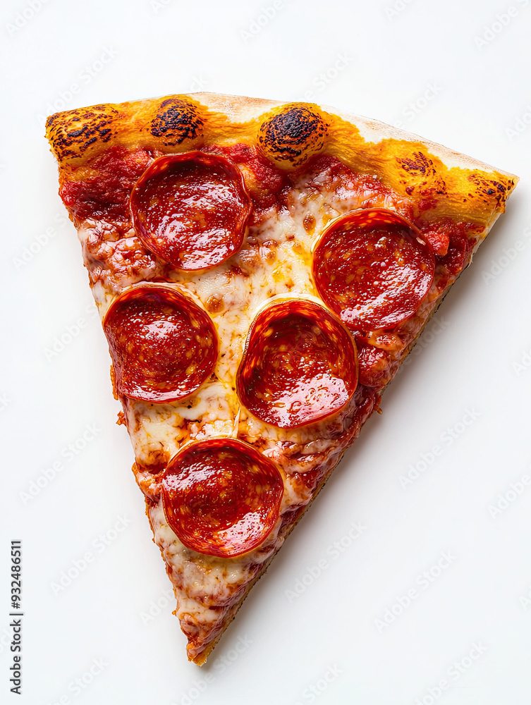 Slice of Pepperoni Pizza Isolated on White Background – Classic Pizza ...