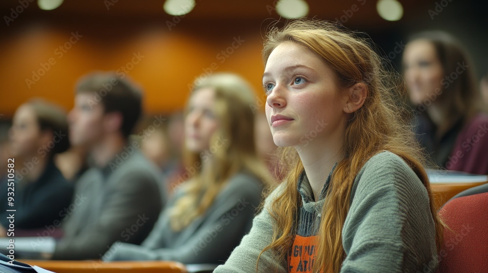 08081058 208 Parents and their teenager attend a college information ...