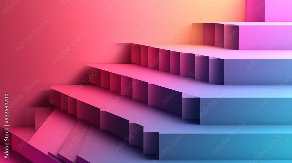 Gradient Infographic Steps Design. A Modern and Colorful Illustration ...