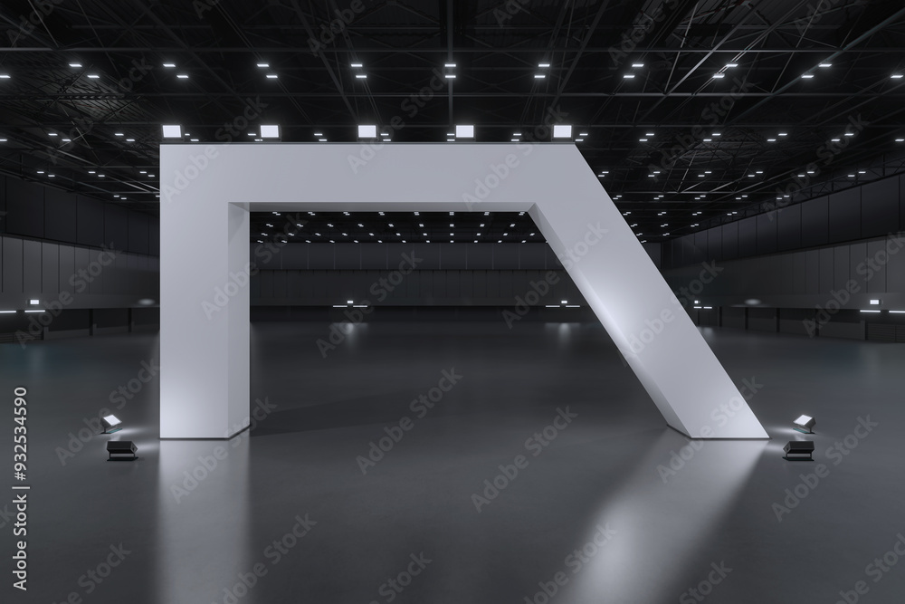 Exhibition stand for mockup and Corporate identity,Display design.Empty ...