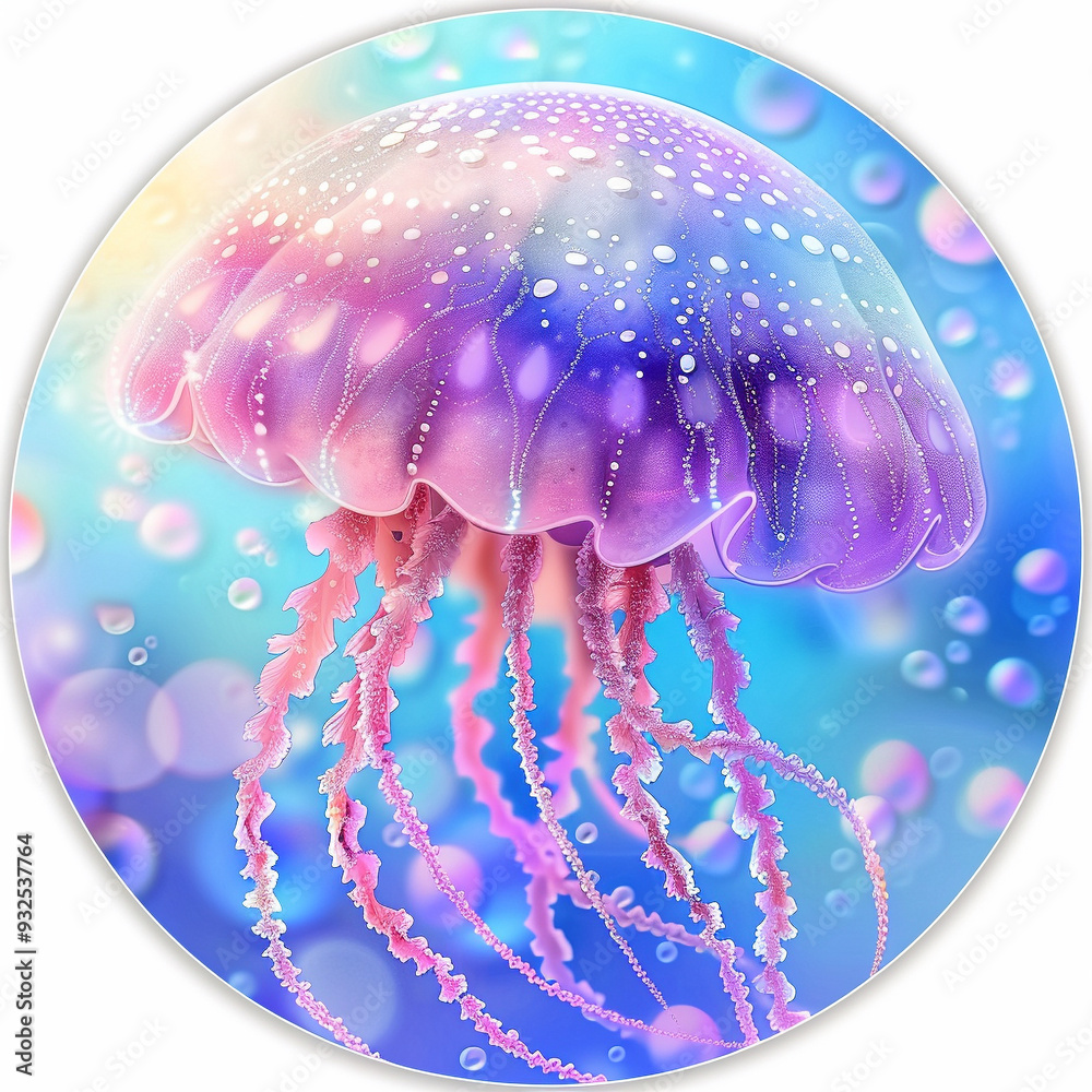 jellyfish ocean marine underwater aquatic sea creature tentacles ...