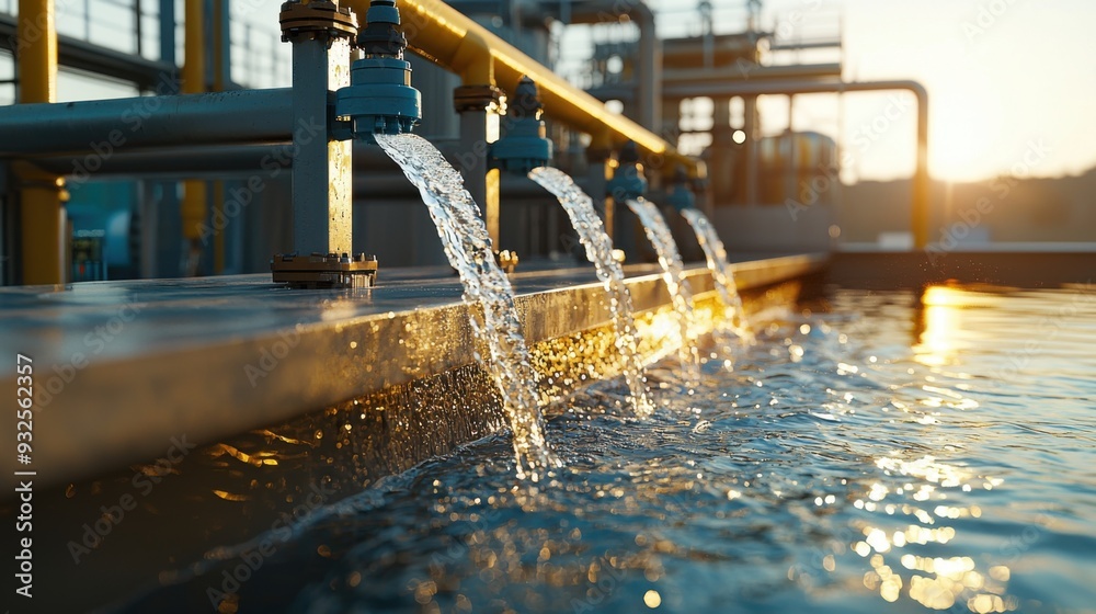 Professional-grade image of a water filtration system integrated into a ...