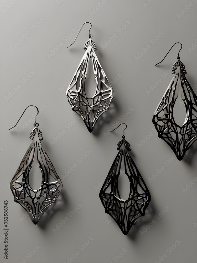 Design a pair of 3D earrings that feature a single, continuous surface ...